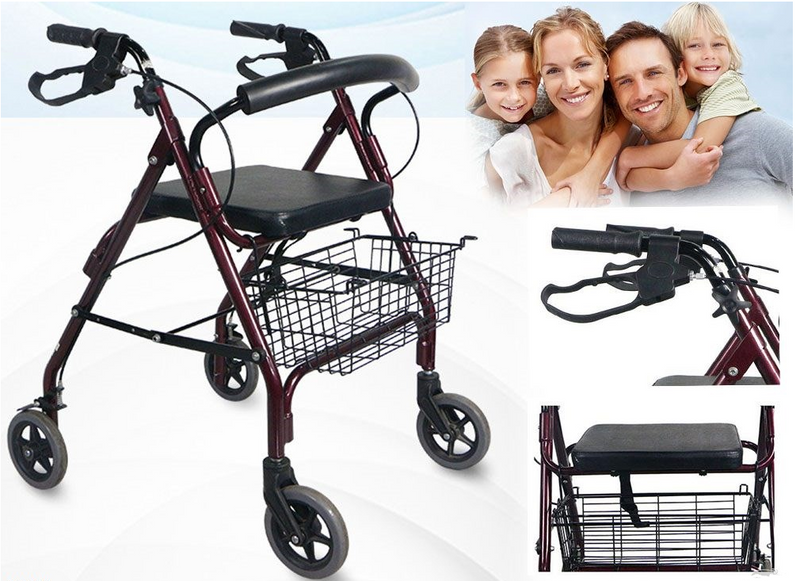 MOBILITY WALKER SHOPPING TROLLEY CART WITH SEAT