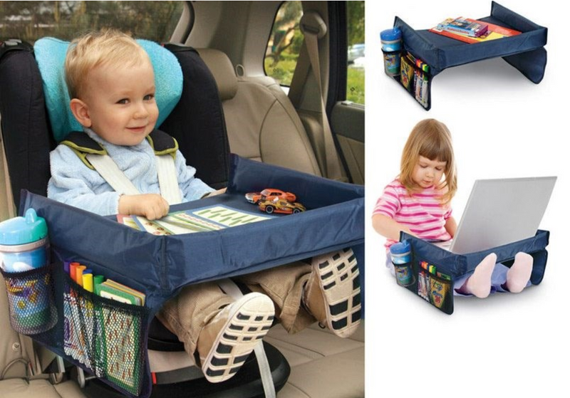 Kids Car Seat Snack and Play Travel Tray Table - On the Go Waterproof ...